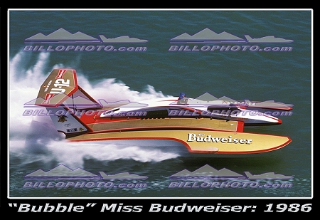 1986-012-01 "Bubble" Miss Budweiser At Miami @ Billo Photo